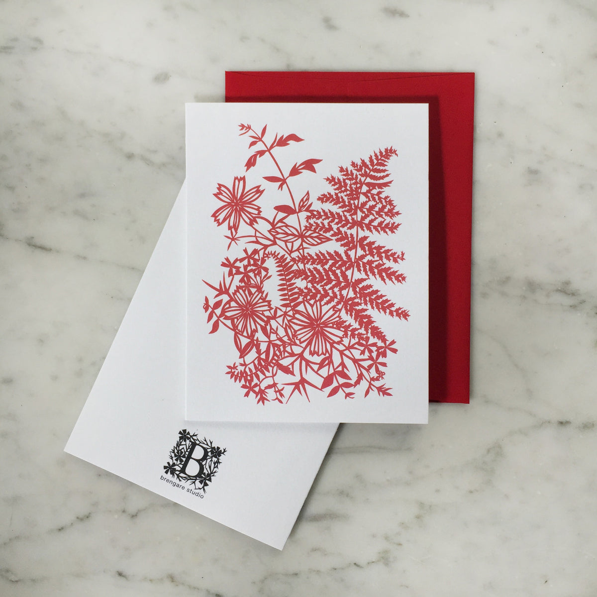 Fern & Flowers | Blank Greeting Card – Brengare Studio